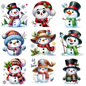 Snowman Bundle Clipart Snowman Clipart Christmas Clipart Winter Clipart ...
