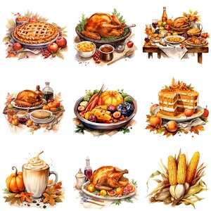 Thanksgiving Food Bundle Clipart Thanksgiving Clipart Autumn Clipart ...