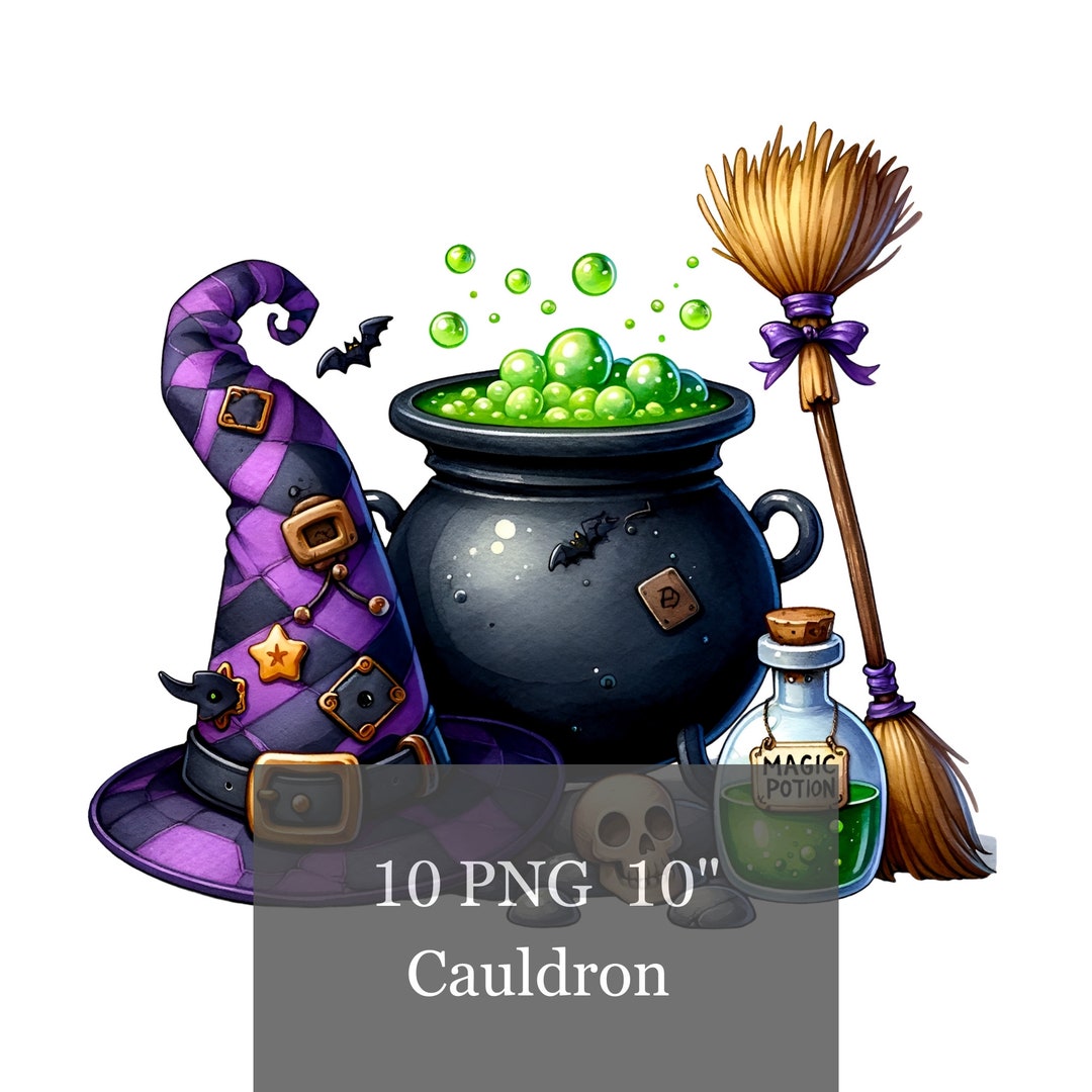 Cauldron Clipart, Halloween Cauldron Clipart, Halloween Clipart ...