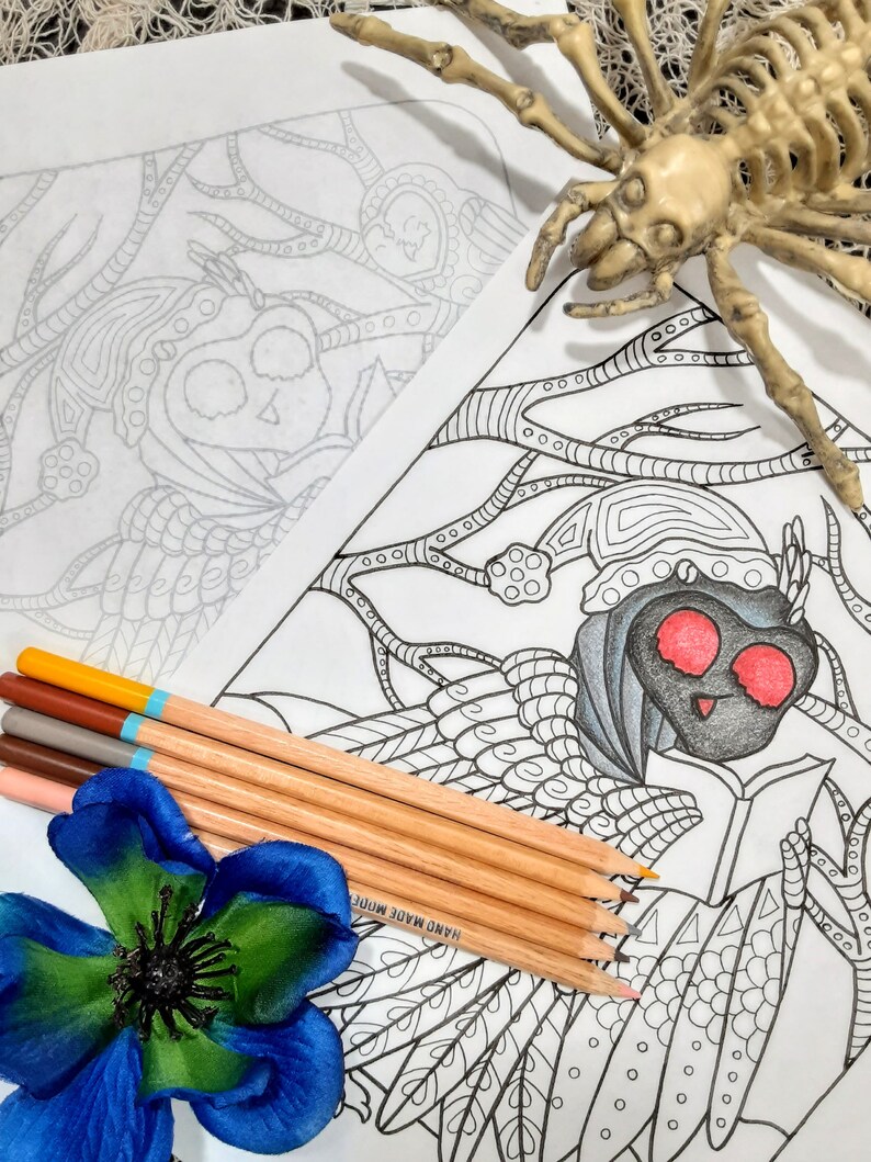 Printable Mothman Junior, Downloadable Cryptids Coloring Page, Cryptids ...