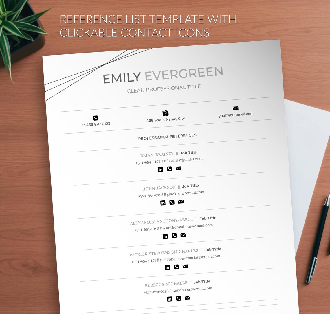 CV Format With Photo Google Docs Business Card References Template 3 ...