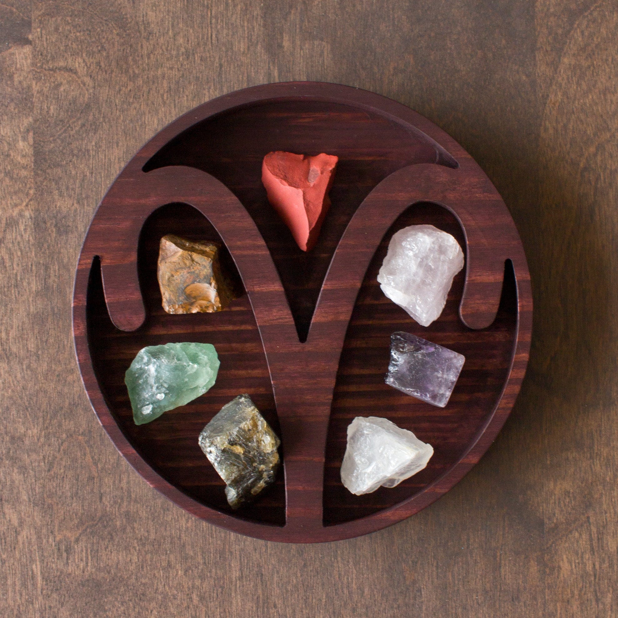 Decorative Trays Aries Crystal Tray Wooden Crystal Tray Unfinished ...