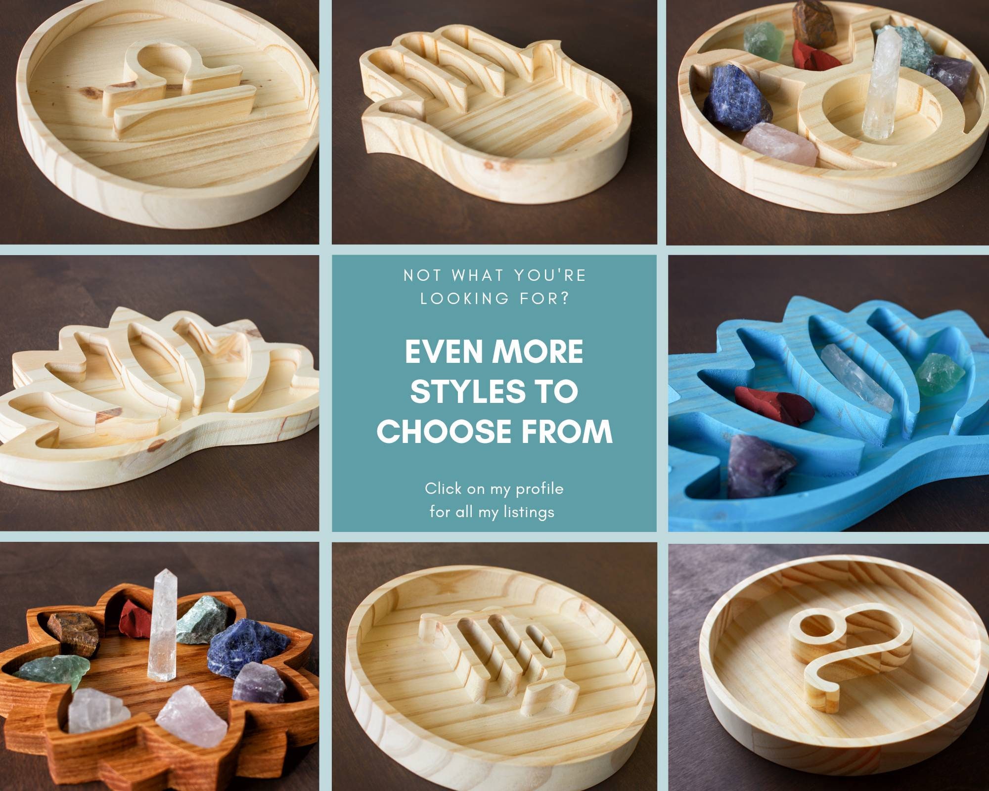 Gemini Crystal Tray Wooden Crystal Tray Gemini Crystal - Etsy