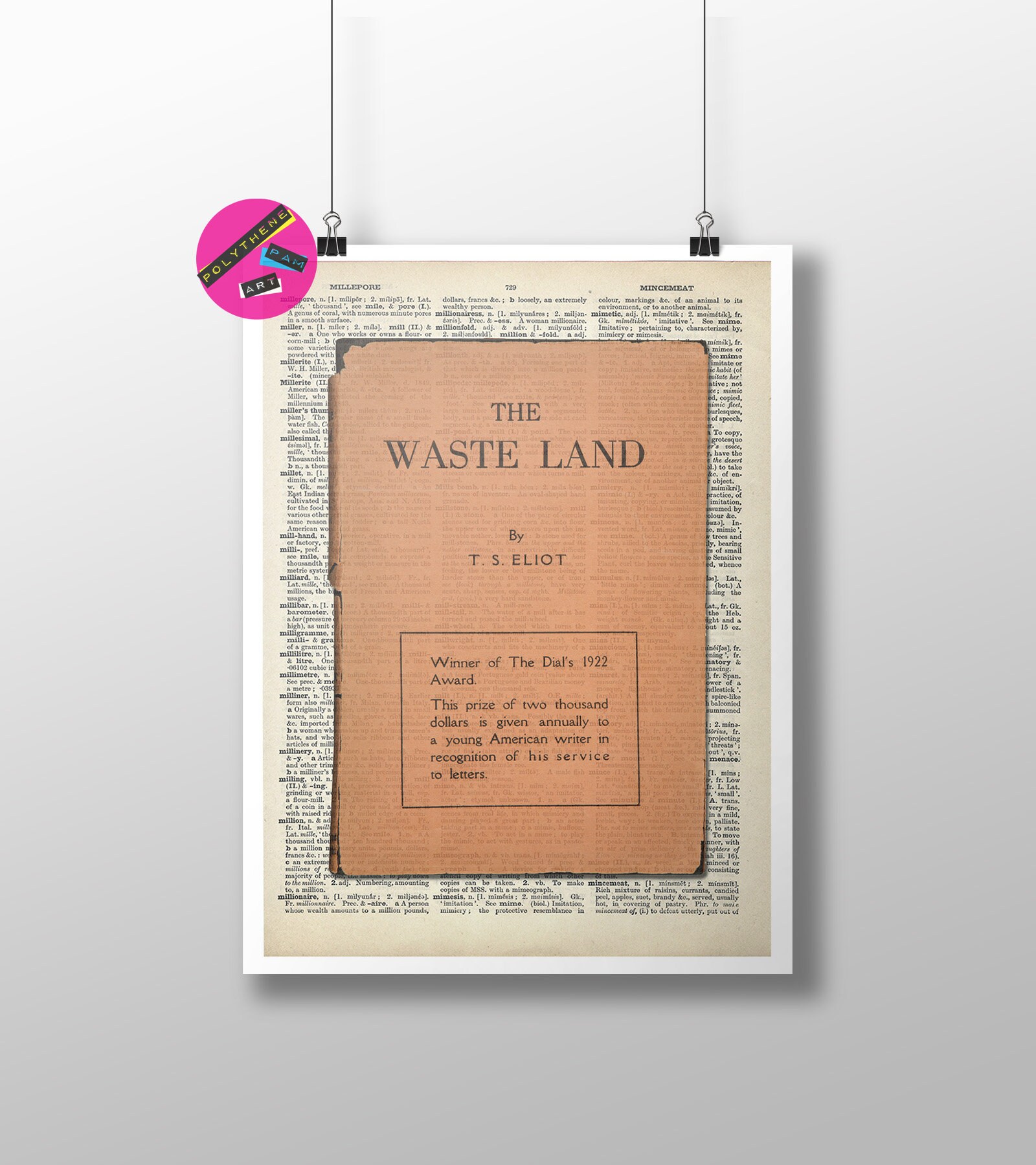 The Waste Land by T.S Eliot First Edition Cover Dictionary | Etsy