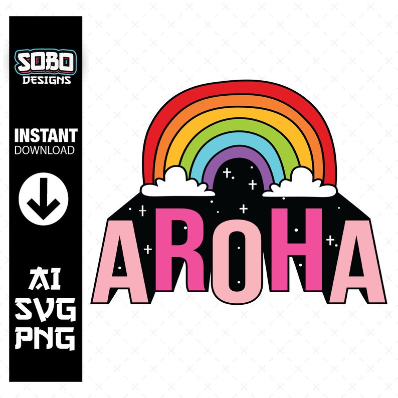 Aroha New Zealand Maori SVG Graphic File for Cricut, Cameo, POD ...