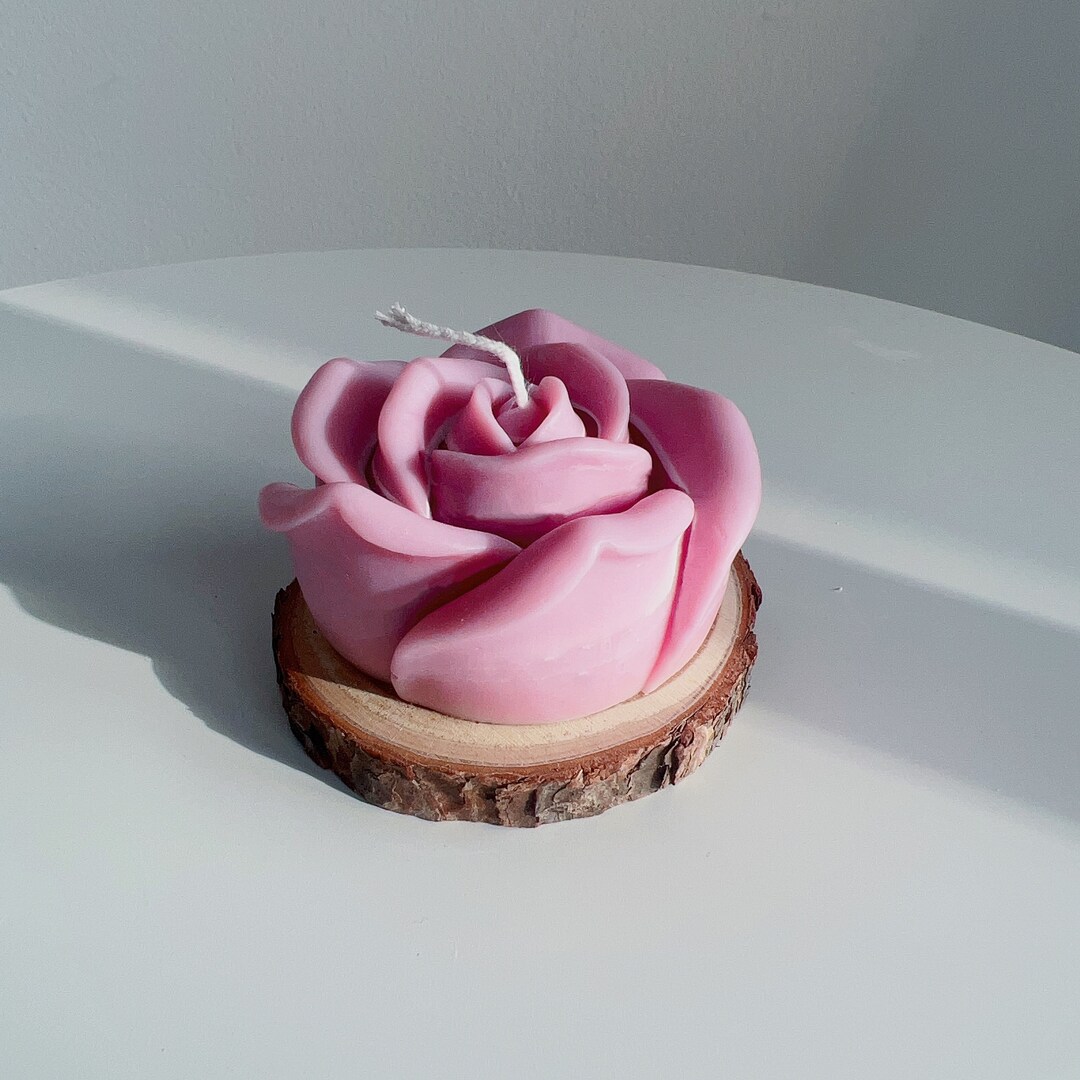 Handmade Rose Candle - Etsy