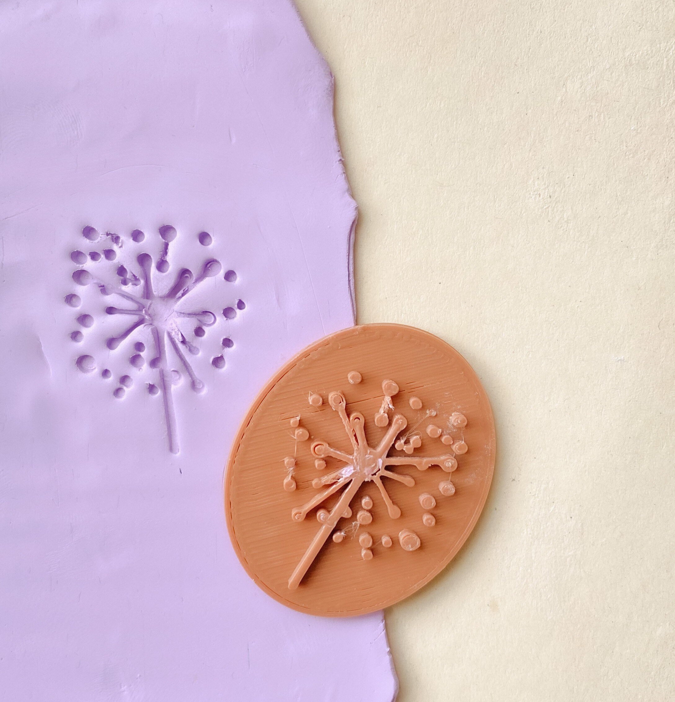 Dandelion Stamp Flower Stamp Botanical Stamps Embossing - Etsy