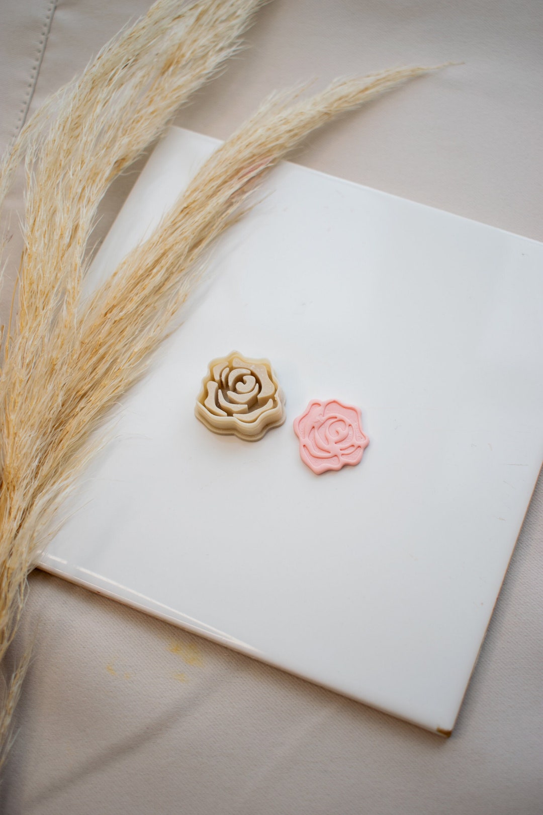 Polymer Clay Cutter Embossed Rose Cutter Tool for Polymer Clay Earrings ...