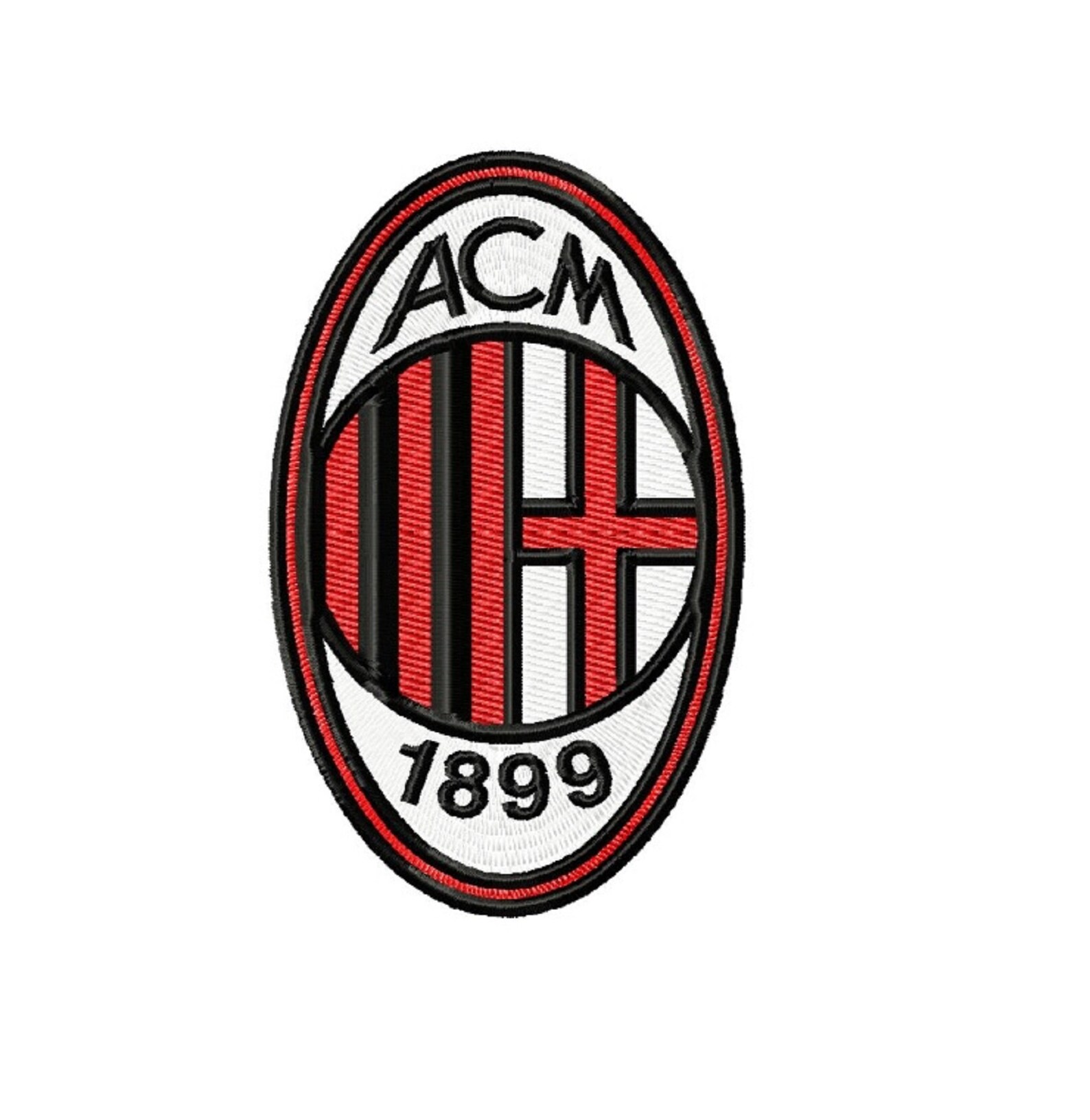 ACM AC Milan Fußball Club Stickerei Design Datei Alle Formate | Etsy