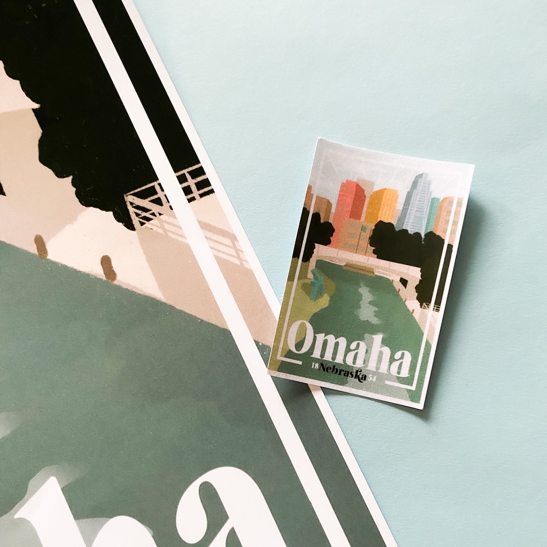 Omaha Mini Poster Sticker - Etsy