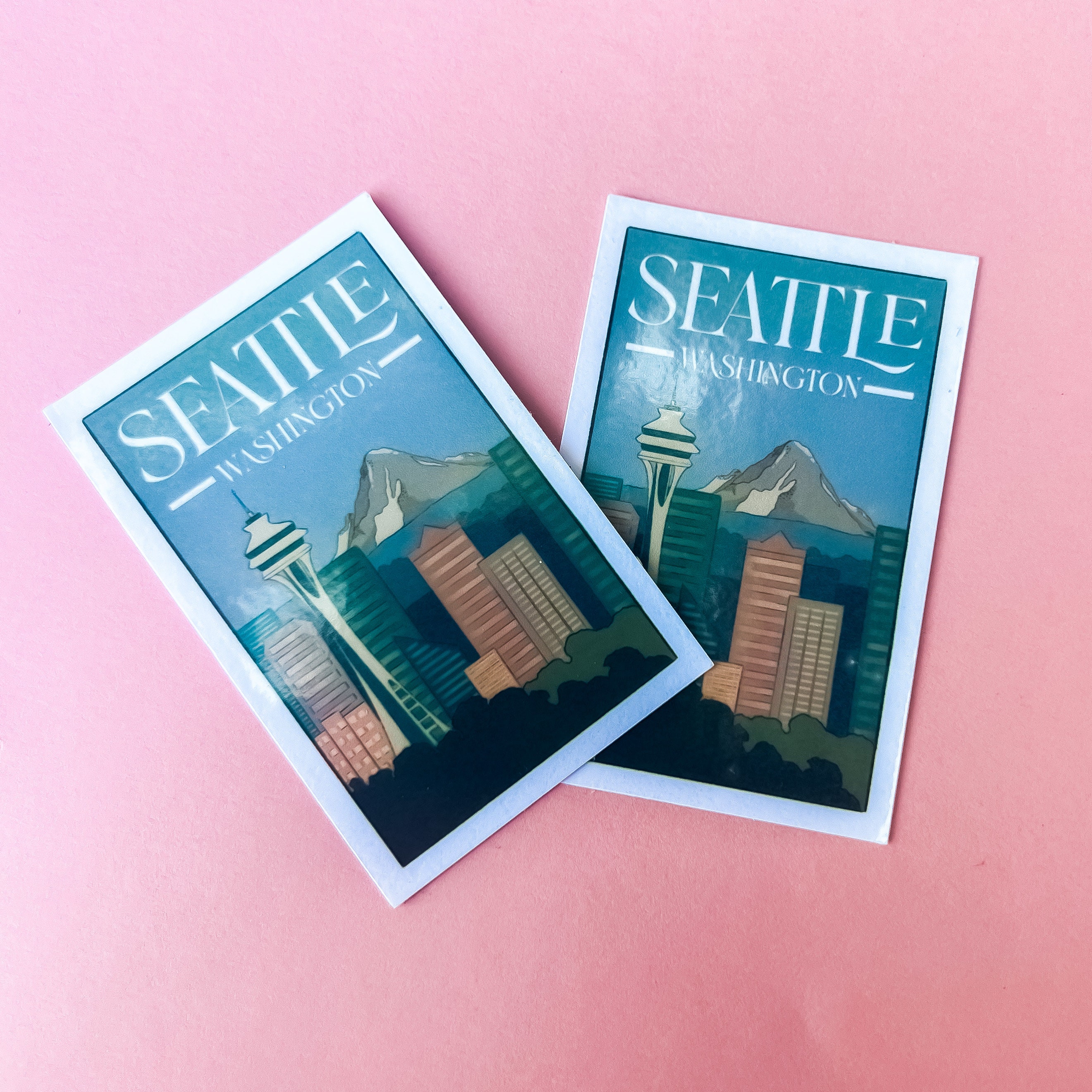 Seattle Poster Vinyl Sticker - Etsy
