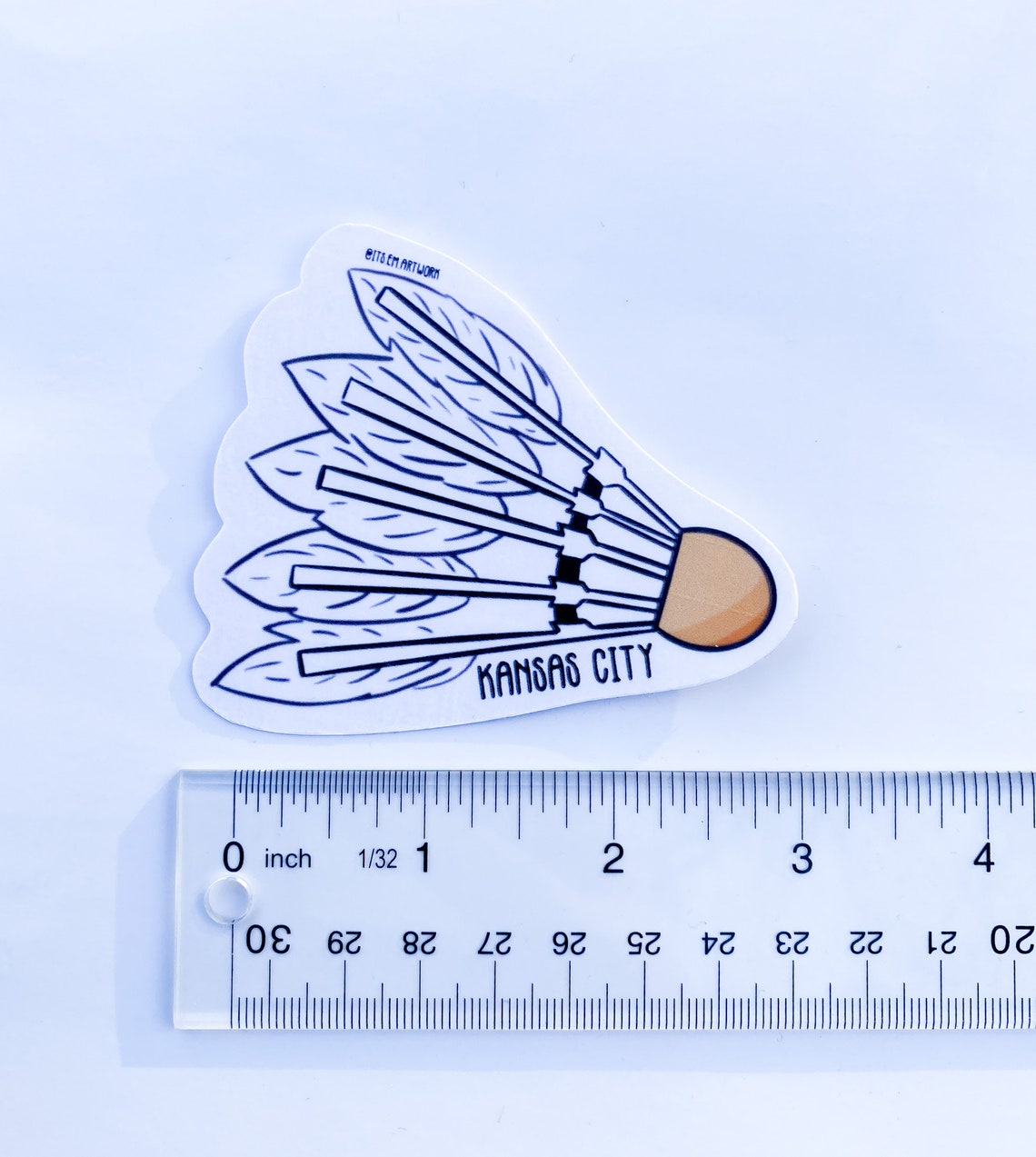 KC Shuttlecock Vinyl Sticker | Etsy