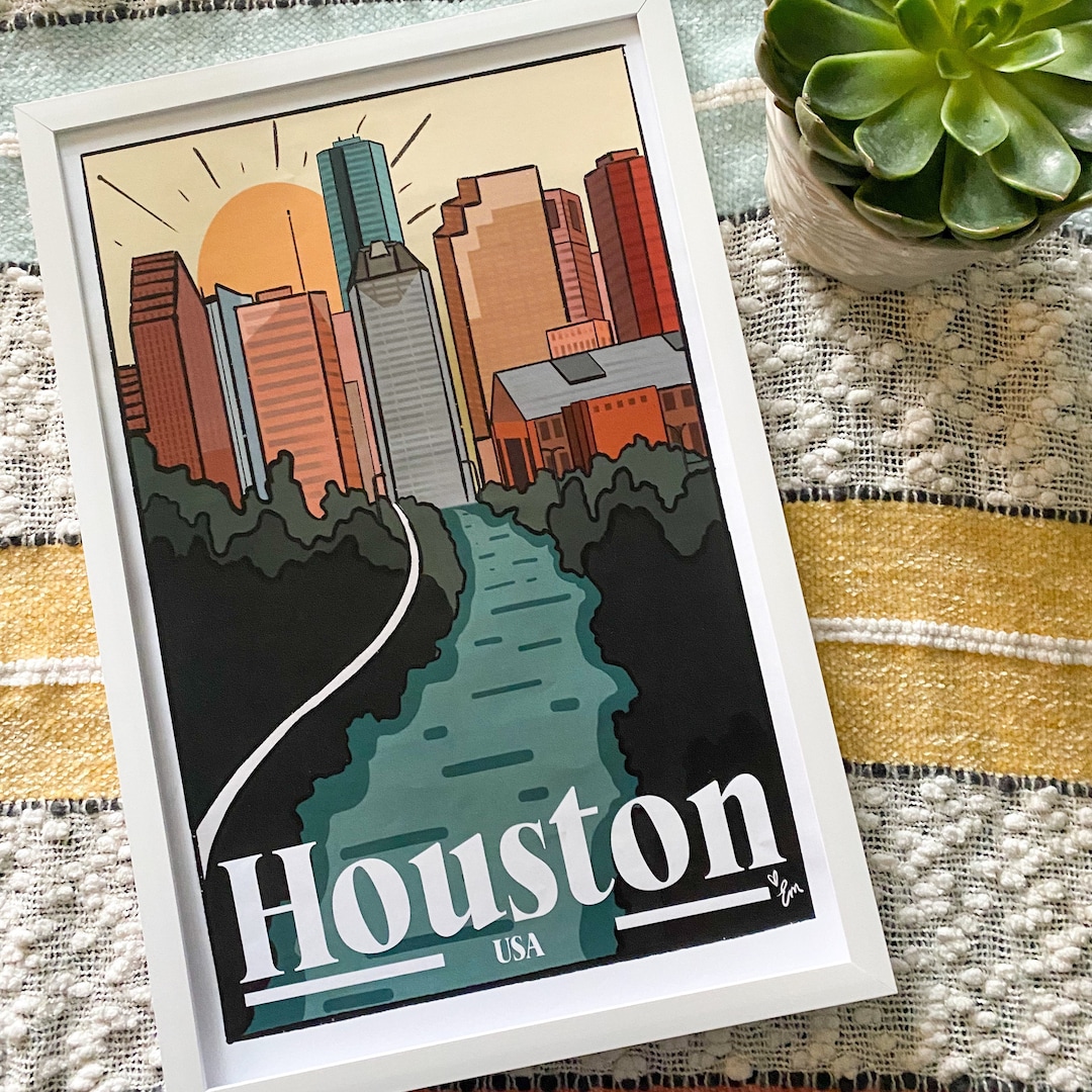 Houston Texas 11x17 Poster - Etsy