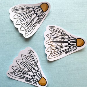 KC Shuttlecock Vinyl Sticker - Etsy