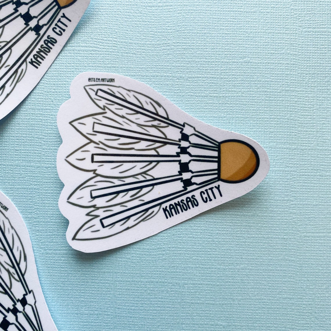 KC Shuttlecock Vinyl Sticker - Etsy