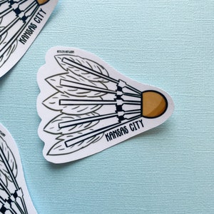 KC Shuttlecock Vinyl Sticker - Etsy