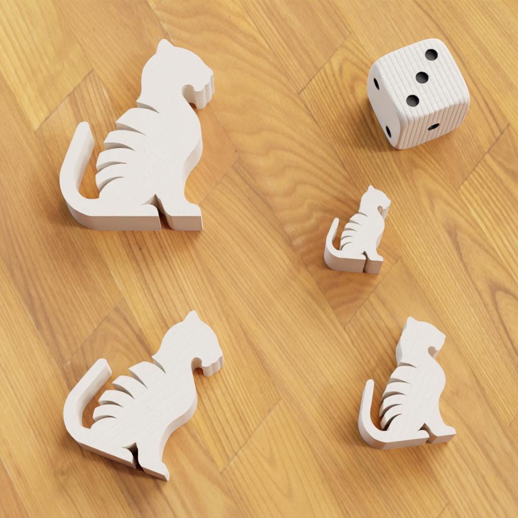 Tiger / Cat Meeple - Etsy