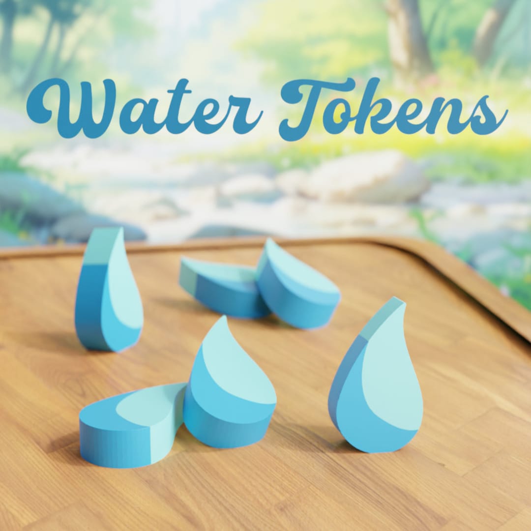 Water Drop Tokens, Board Game Piece - Etsy
