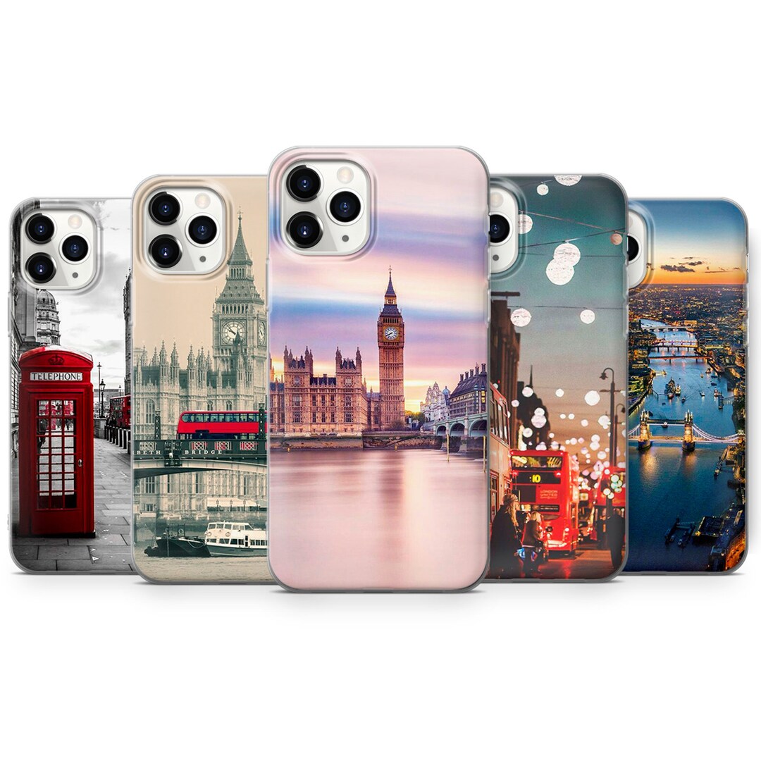 London Phone Case Travel Cover for iPhone 13, 11 Pro, 12, XR, XS, X, 8 ...