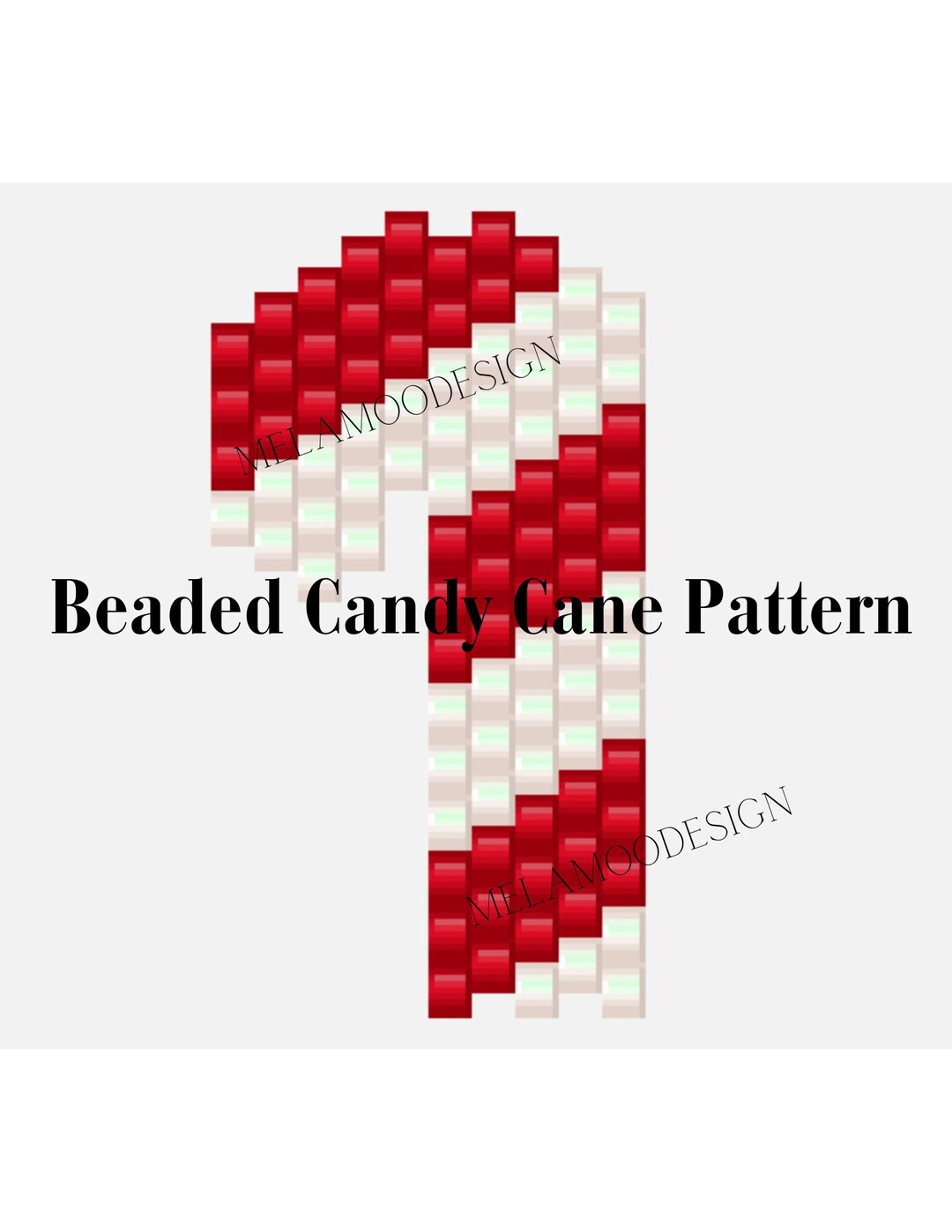 Beaded Candy Cane Pattern, Beaded Christmas Pattern - Etsy