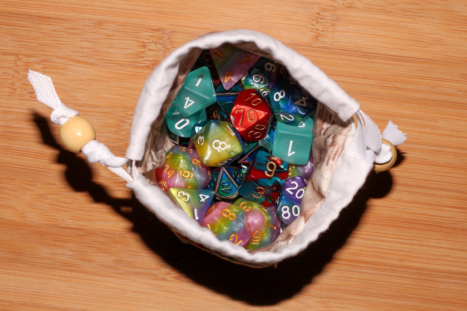 Custom D&D Dice Bag (small) || Personalized, Reversible, Handmade, 100 ...