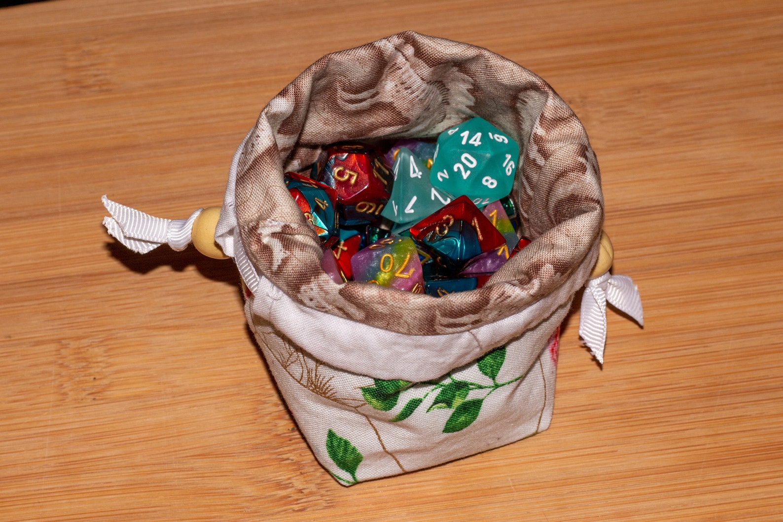 Custom D&D Dice Bag (small) || Personalized, Reversible, Handmade, 100 ...