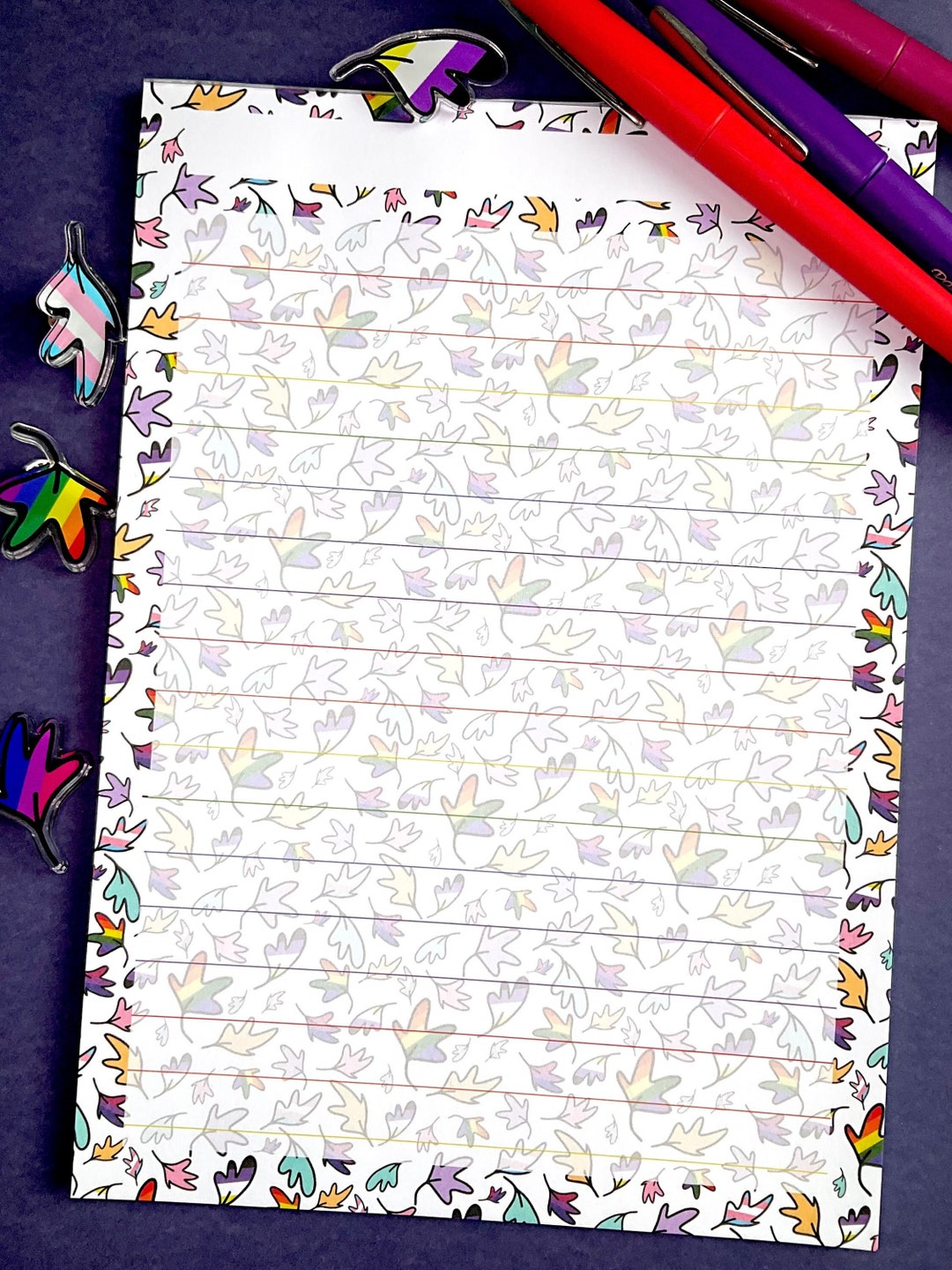 Lined A5 Notepad With Pride Flags | Rainbow, Nonbinary, Bisexual ...