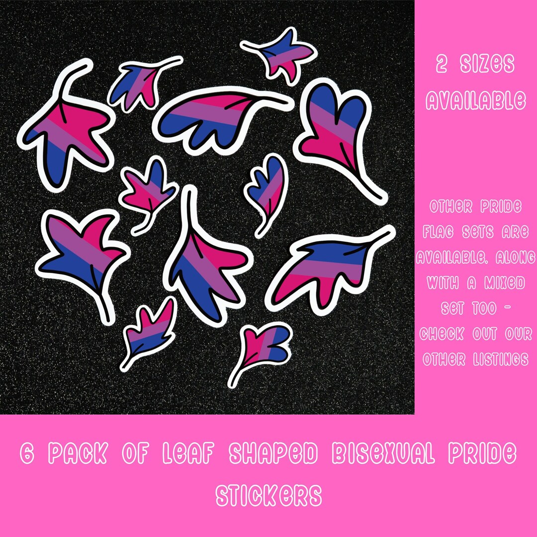 Bisexual Pride Flag Sticker Set Pride Flag Matte Vinyl - Etsy