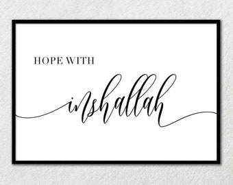 Inshallah Quote | Etsy