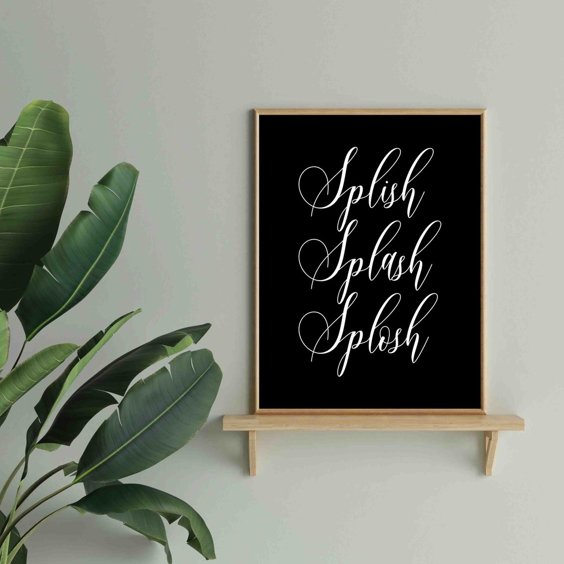 Splish Splash Splosh Toilet Bathroom Digital Wall Art Funny | Etsy
