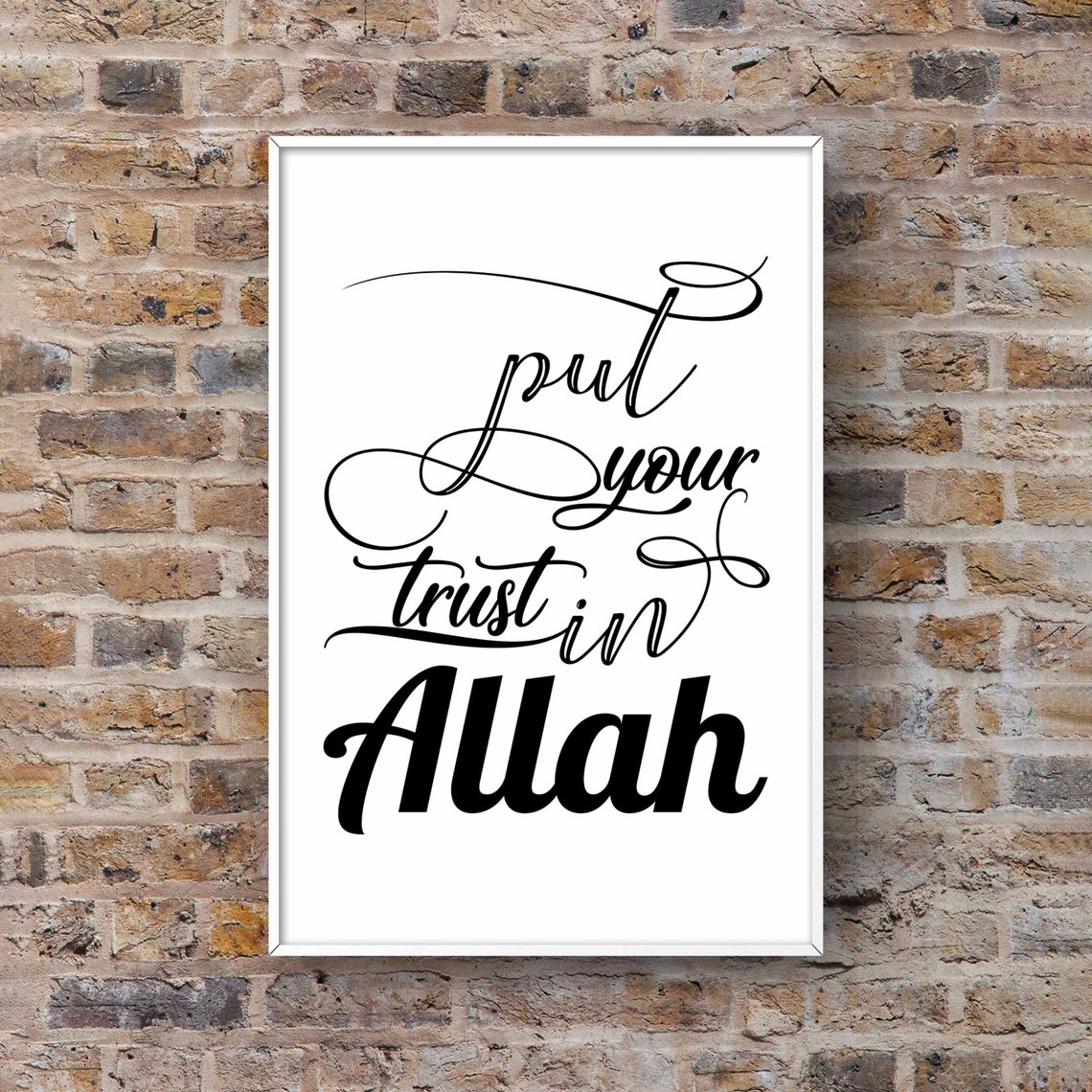 Put Your Trust in Allah Digital Download Islamic Calligraphy - Etsy