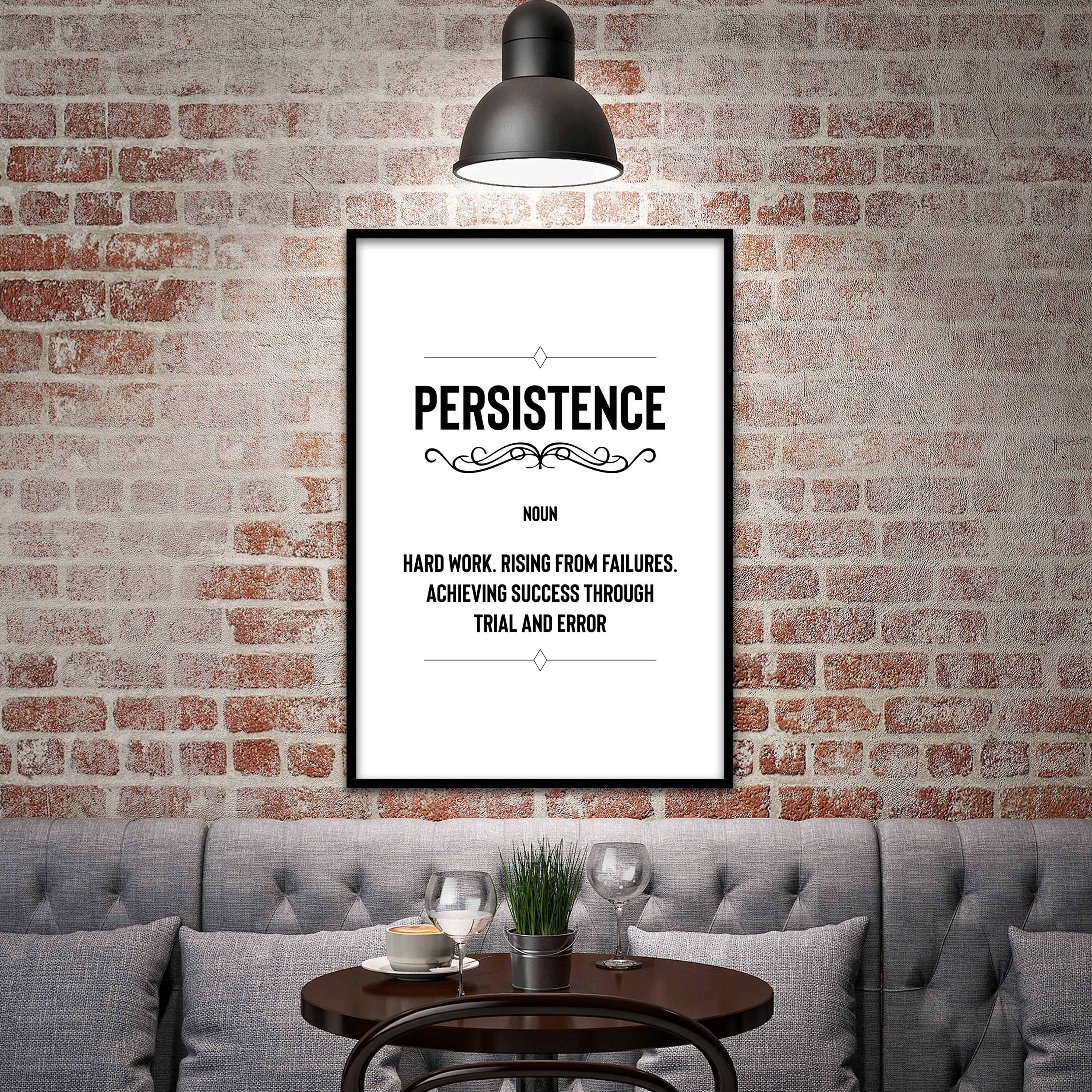 Persistence Definition Downloadable Wall Art Quote Etsy