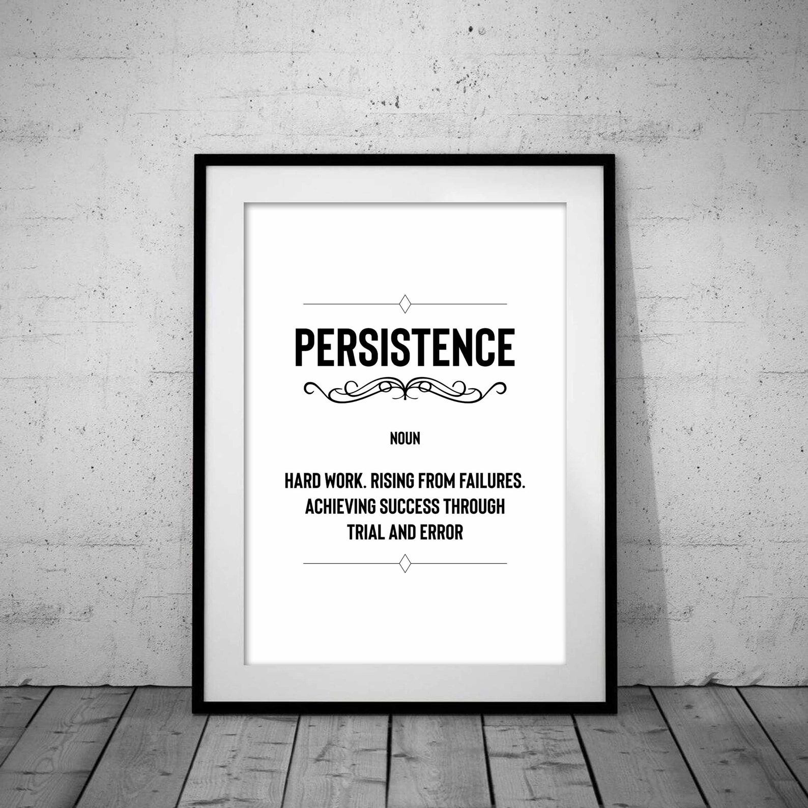 Persistence Definition Downloadable Wall Art Quote Etsy