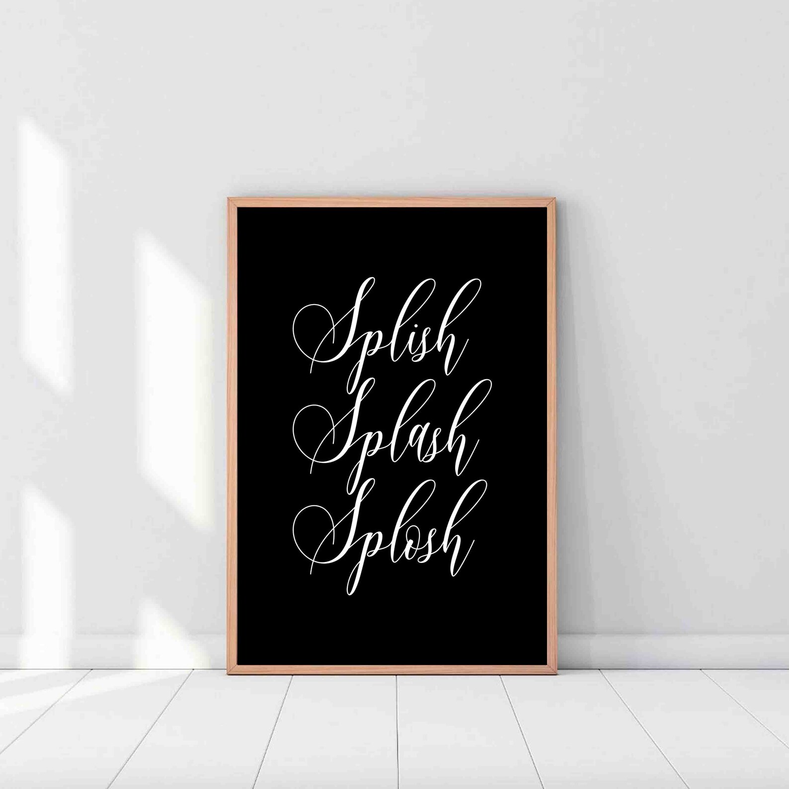 Splish Splash Splosh Toilet Bathroom Digital Wall Art Funny | Etsy