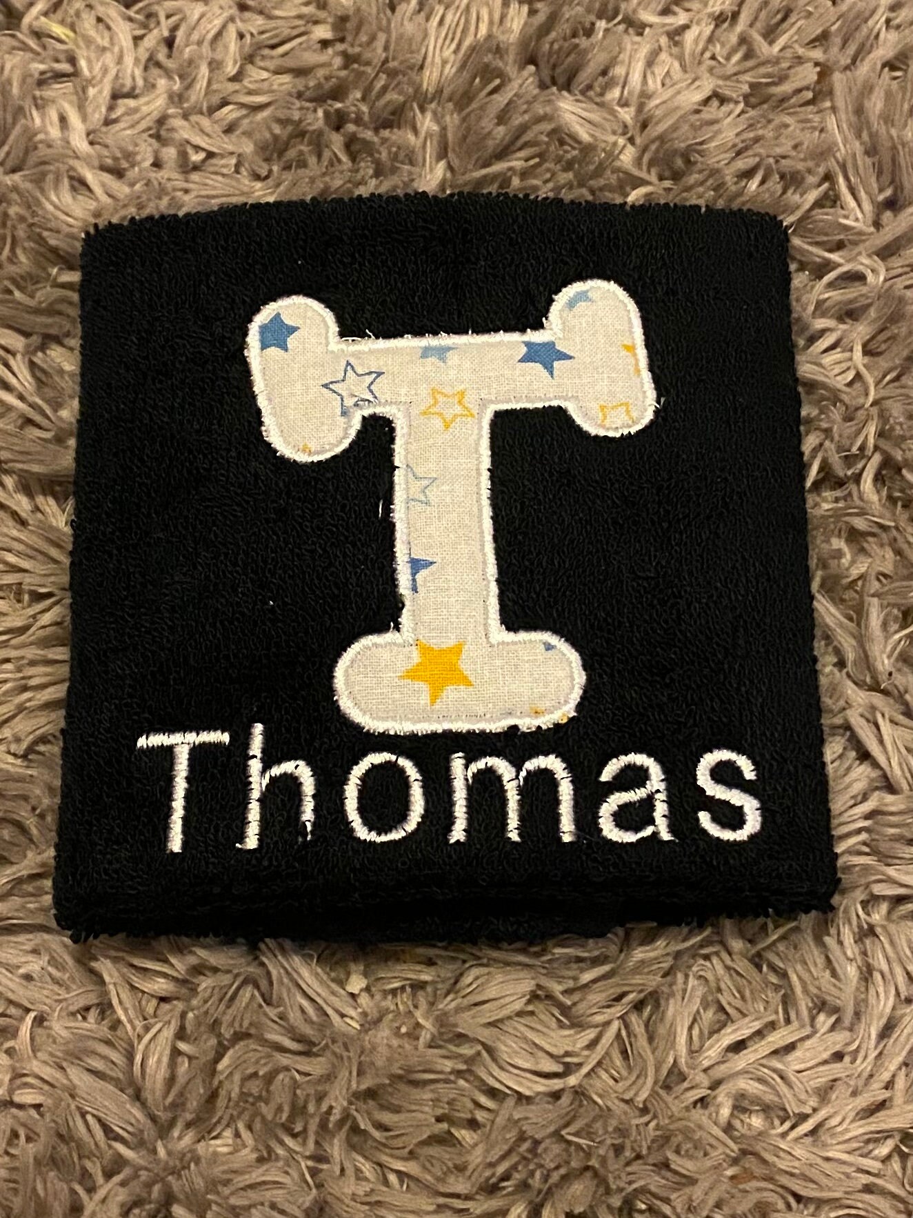 Personalised Embroidered Flannel / Face Cloth. Children's Flannel ...