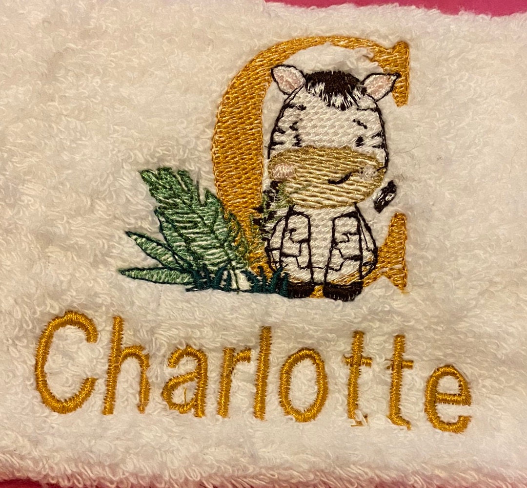 Personalised Embroidered Flannel, Face Cloth, Children's Flannel ...