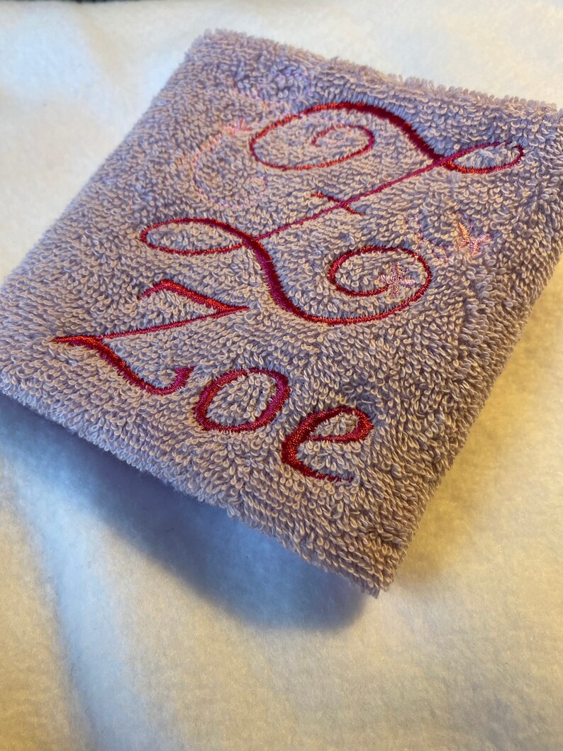 Personalised Embroidered Flannel / Face Cloth. Children's - Etsy