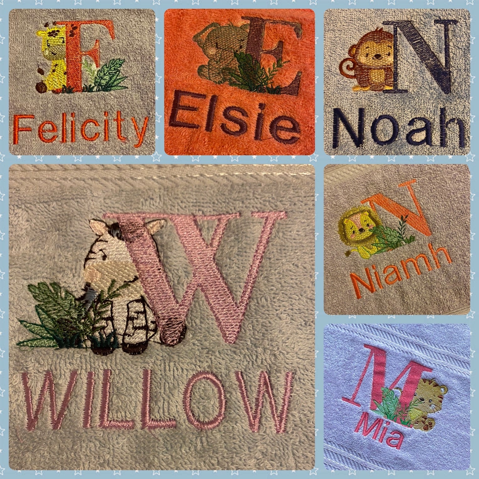 Personalised Embroidered Flannel, Face Cloth, Children's Flannel ...