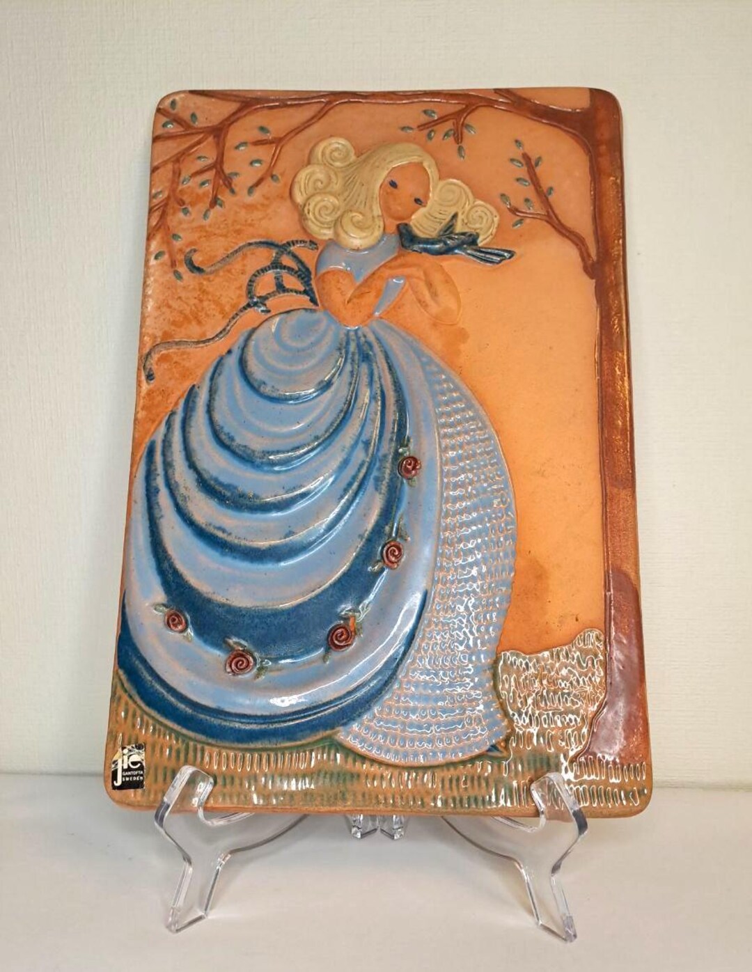 Vintage JIE GANTOFTA Ceramic Wall Plaque | Design by Edith Risberg ...