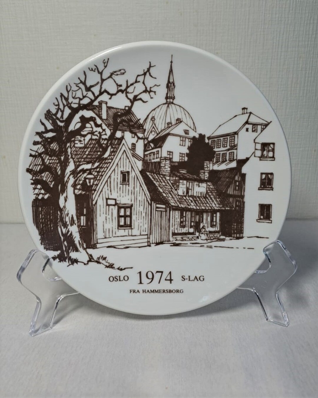 Vintage Oslo Wall Hanging Plate, Porsgrund Decorative Plate ...