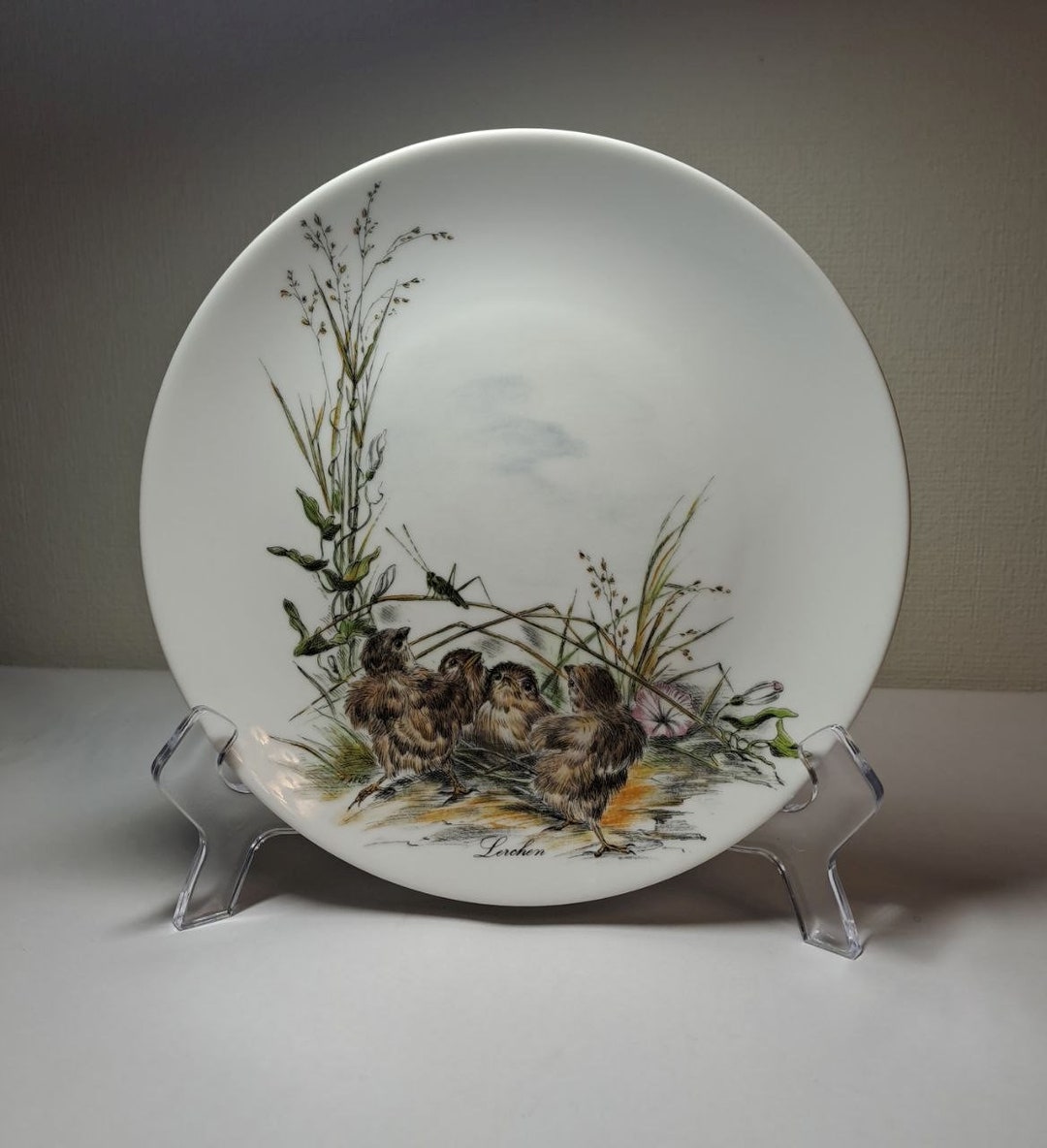 Vintage AK Kaiser Garden Birds Wall Hanging Plate - Larks, Made in W ...
