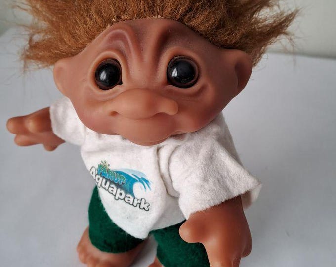Vintage Thomas Dam Troll Doll 9 Dark Grey Hair Made in Denmark - Etsy