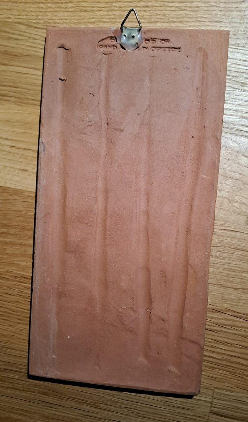 Greek Terracotta Glazed Wall Plaque, Wall Décor in Farmhouse Style ...