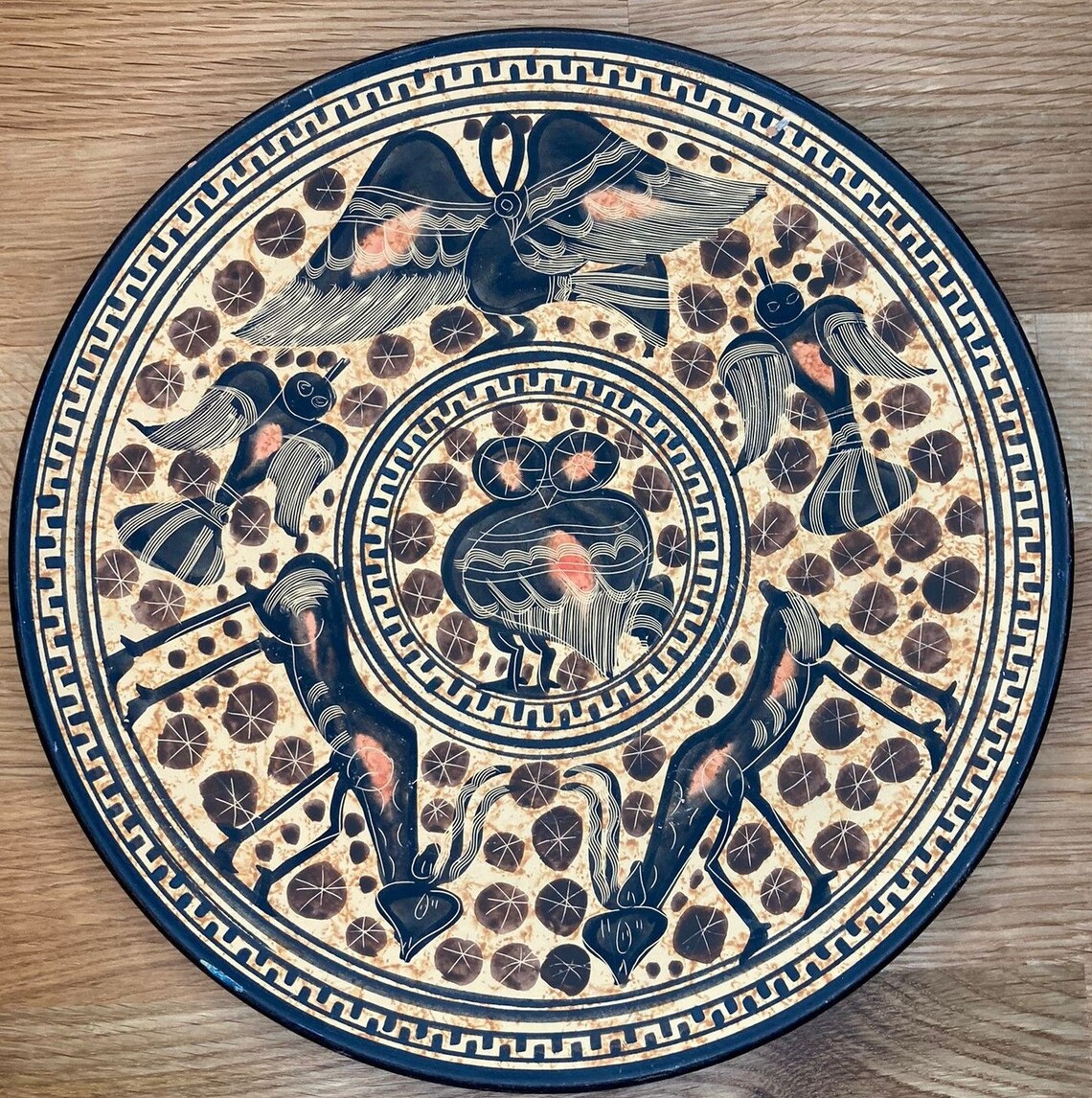 Ancient Greek Geometric Plate//museum Replica Corinth 560 - Etsy