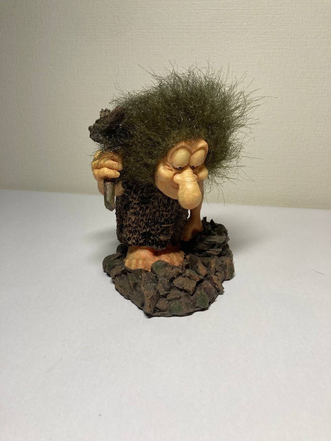 Vintage Rockies Caveman Troll Figurine: David Enterprises Resin Decor ...