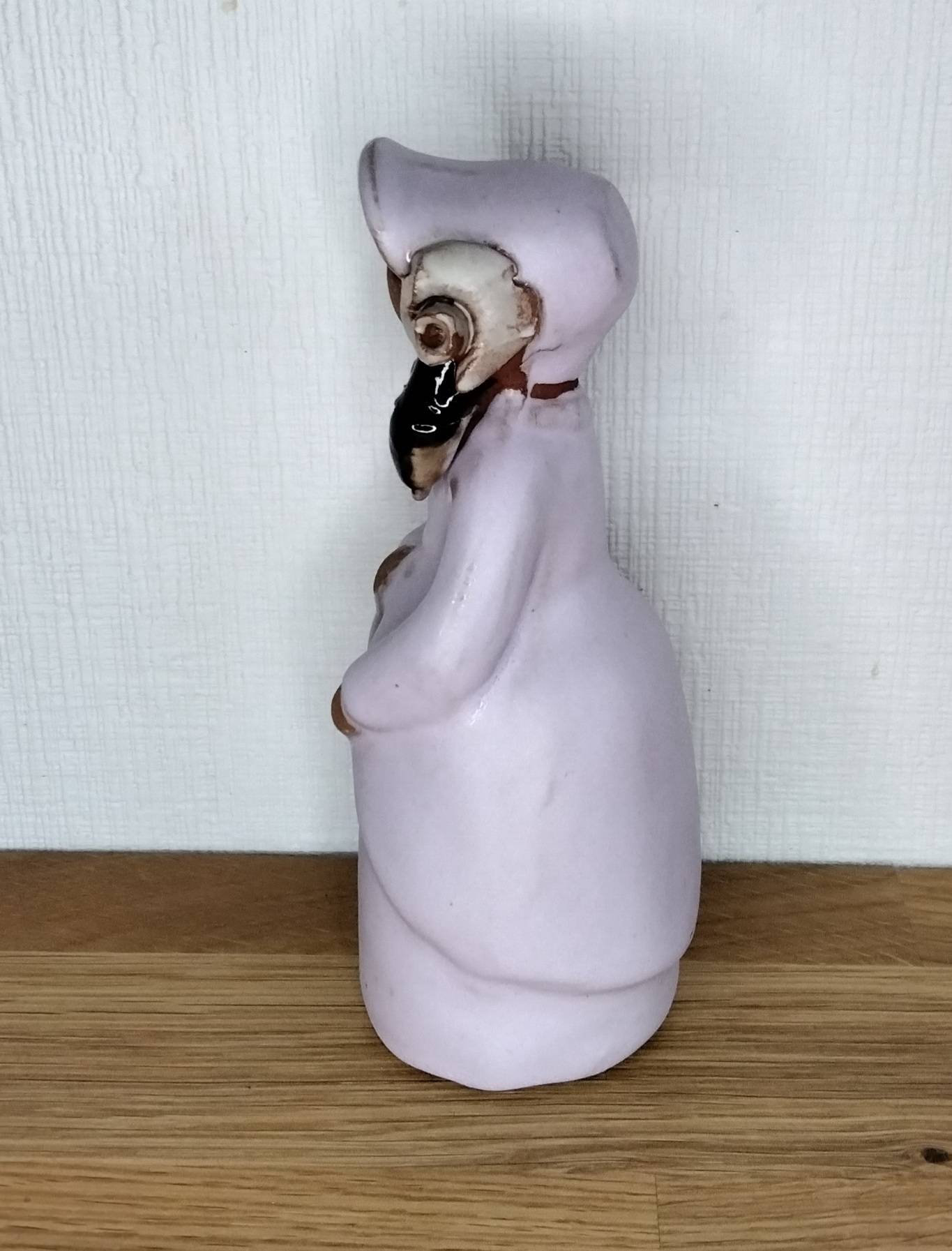 Mid-century Terracota Flower Girl Figurine by Elbogen Ceramic, Sweden ...