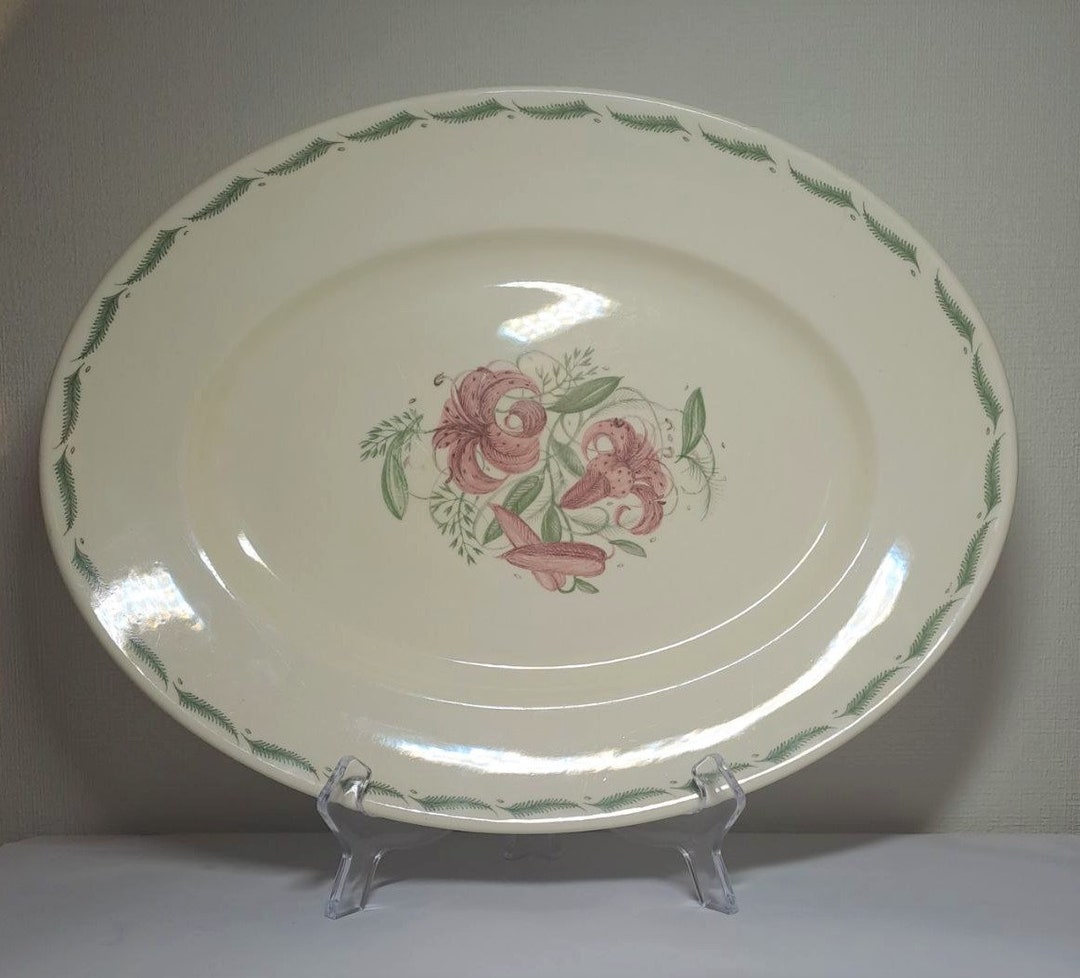 Antique Large Oval Plate "tiger Lilly", Made by Susie Cooper Production ...