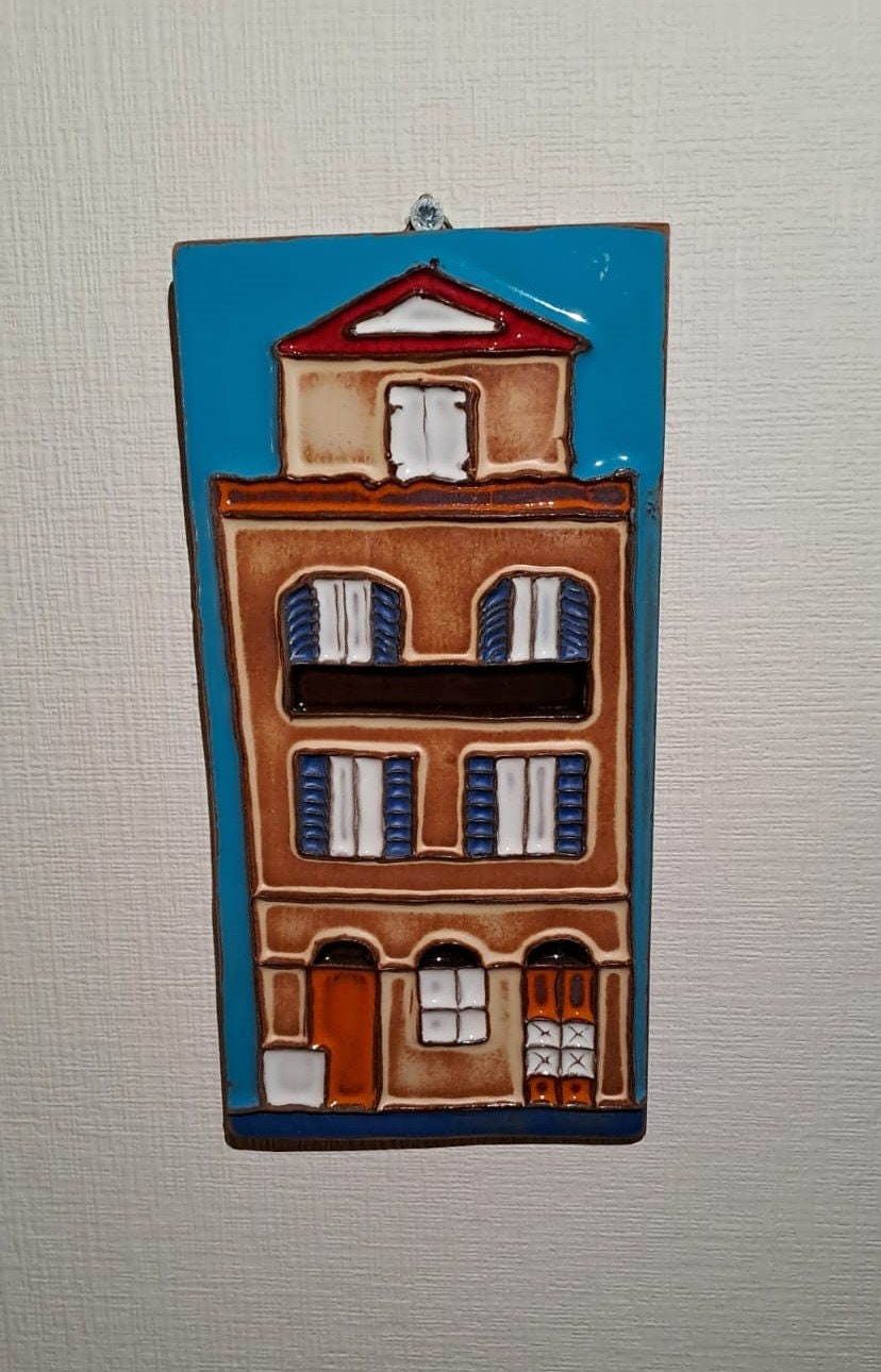 Greek Terracotta Glazed Wall Plaque, Wall Décor in Farmhouse Style ...