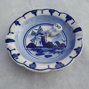 Vintage Holland Delft Blue Porcelain Ashtray With Dutch Shoes and ...