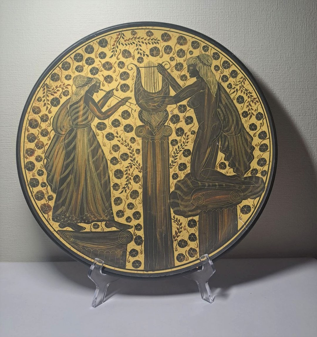 Large Ancient Greek Style Plate Made From Terracotta - Etsy
